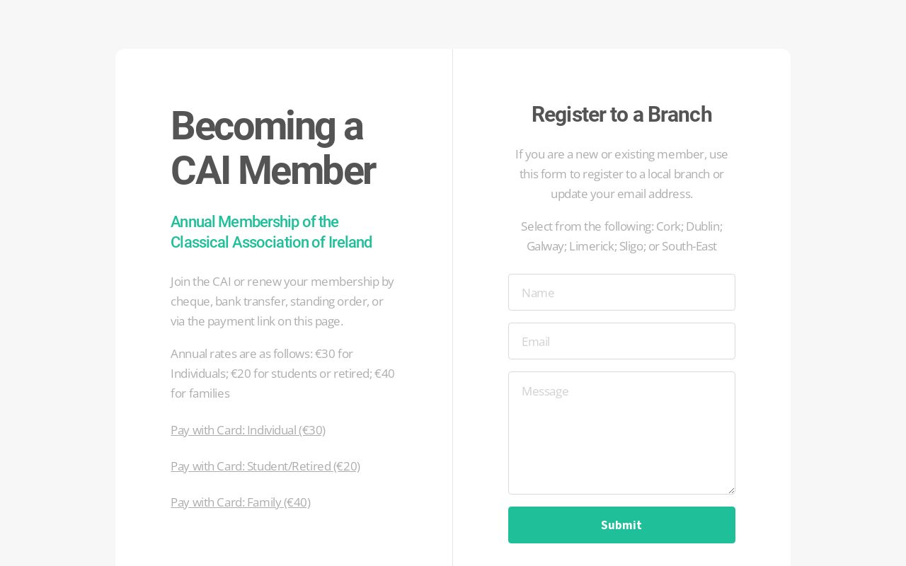 CAI Membership Page